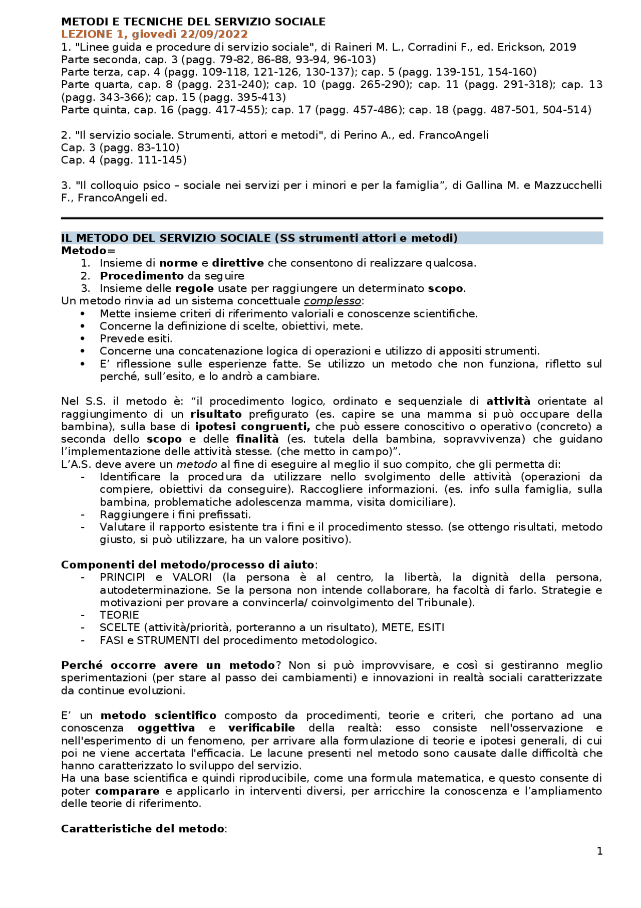 Appunti Di Metodi E Tecniche Anno 20222023 Appunti Di Metodi E