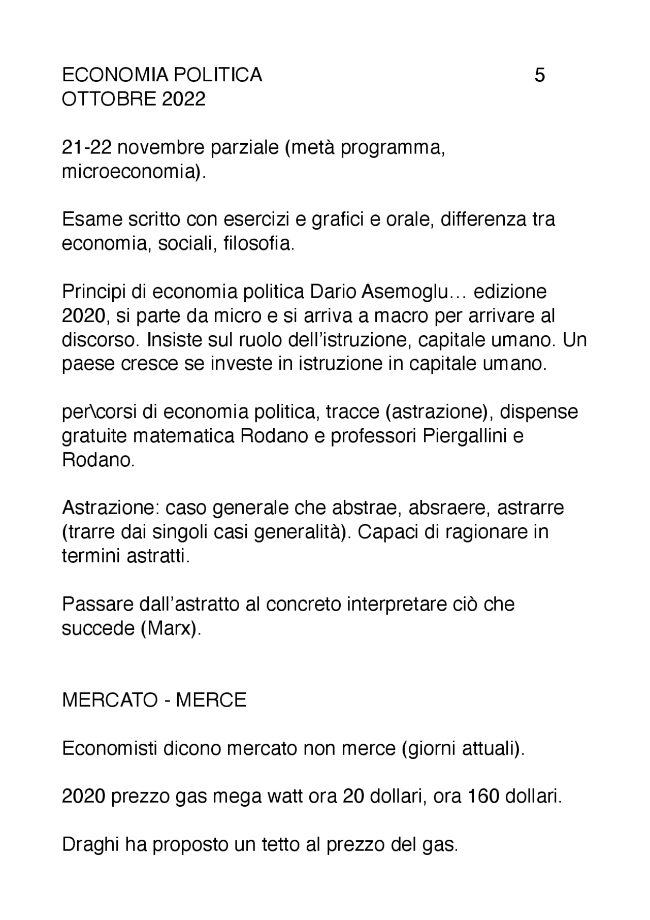 MERCATO - MERCE Economisti dicono mercato non merce (giorni attuali ...