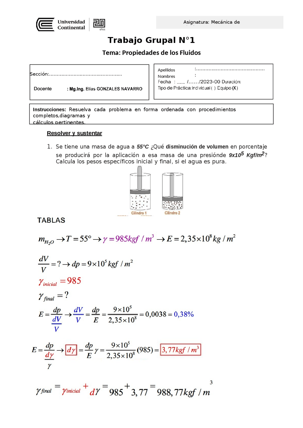 Fluidos De Termodinámica Exámenes De Termodinámica Docsity