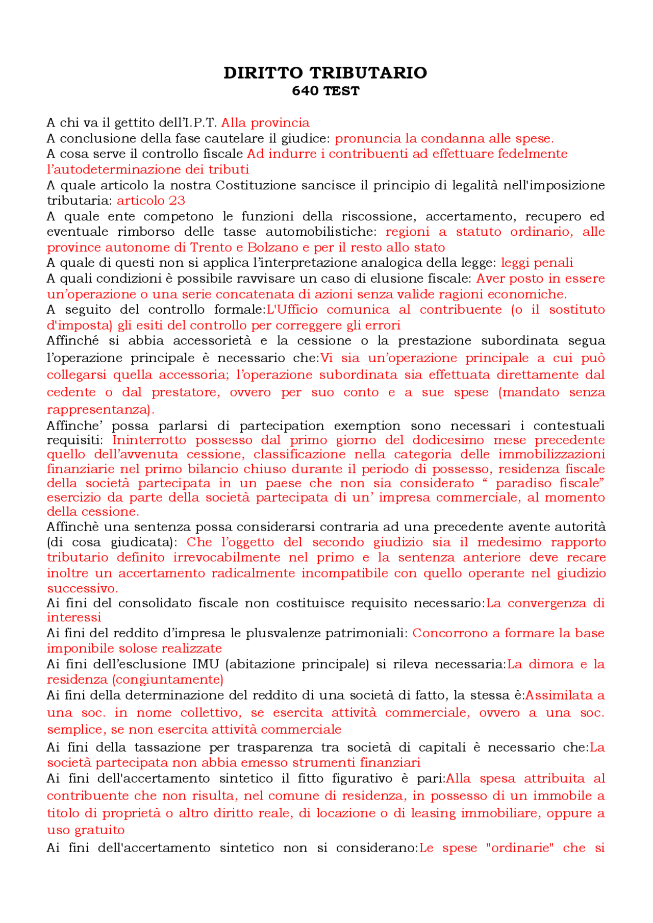 DIRITTO TRIBUTARIO COMPLETO PEGASO GIURISPRUDENZA 2023 | Prove d'esame di Diritto Tributario ...