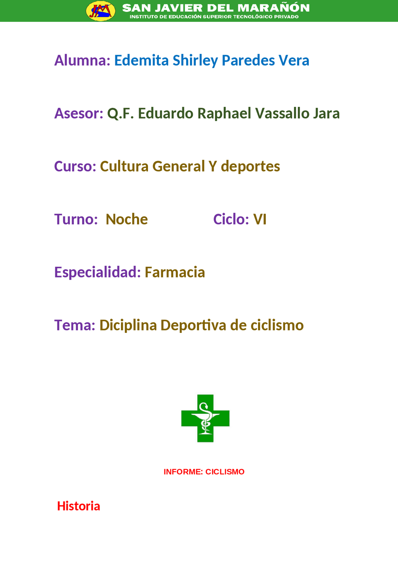 Informe Del Ciclismos Resúmenes De Química Aplicada Docsity