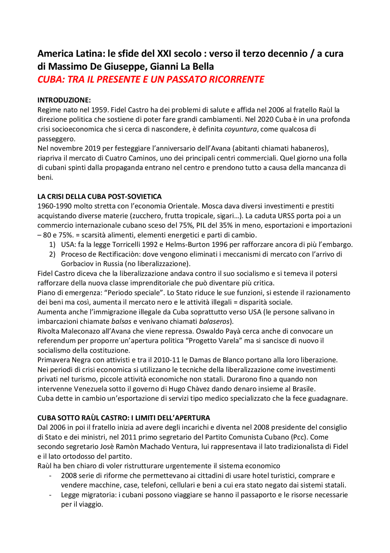 America Latina : le sfide del XXI secolo : verso il terzo decennio ...
