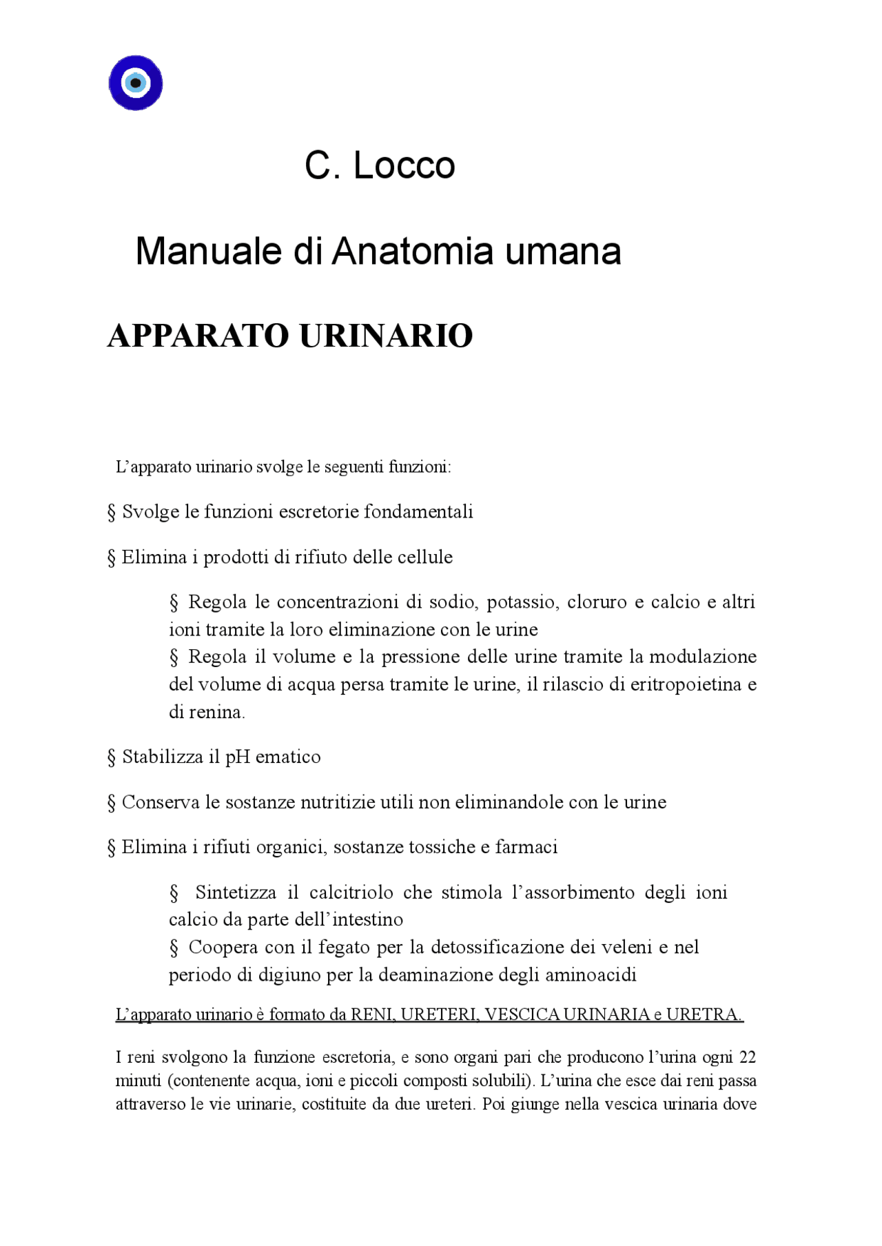 C Locco Manuale Di Anatomia Umana Schemi E Mappe Concettuali Di