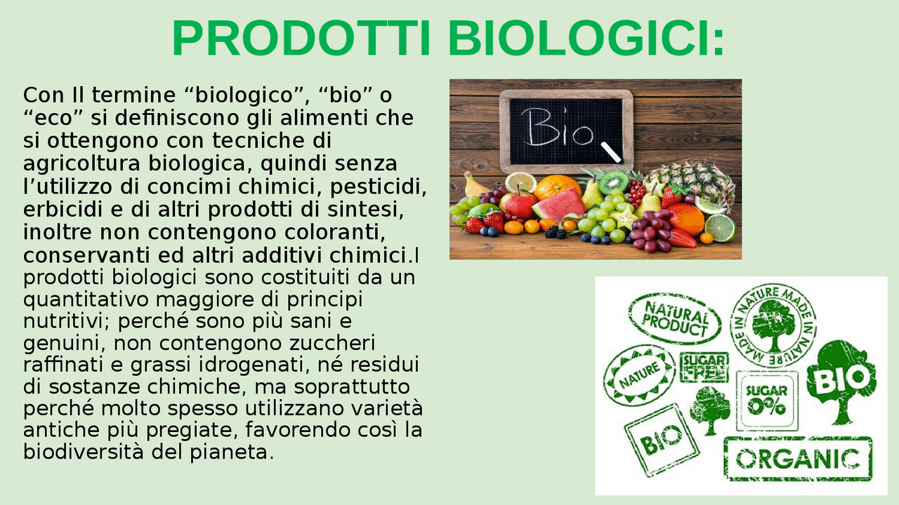 Ricerca PowerPoint prodotti biologici | Slide di Biologia ...