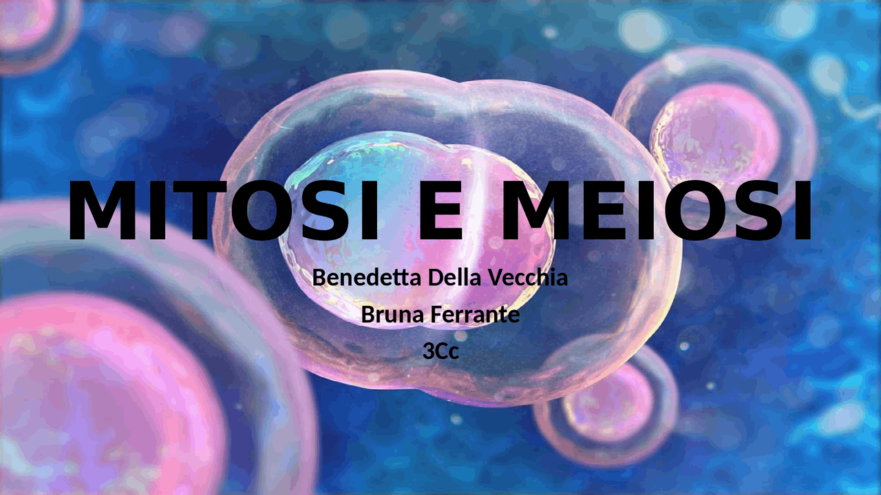 Come funzionano la mitosi e la meiosi | Slide di Biologia | Docsity