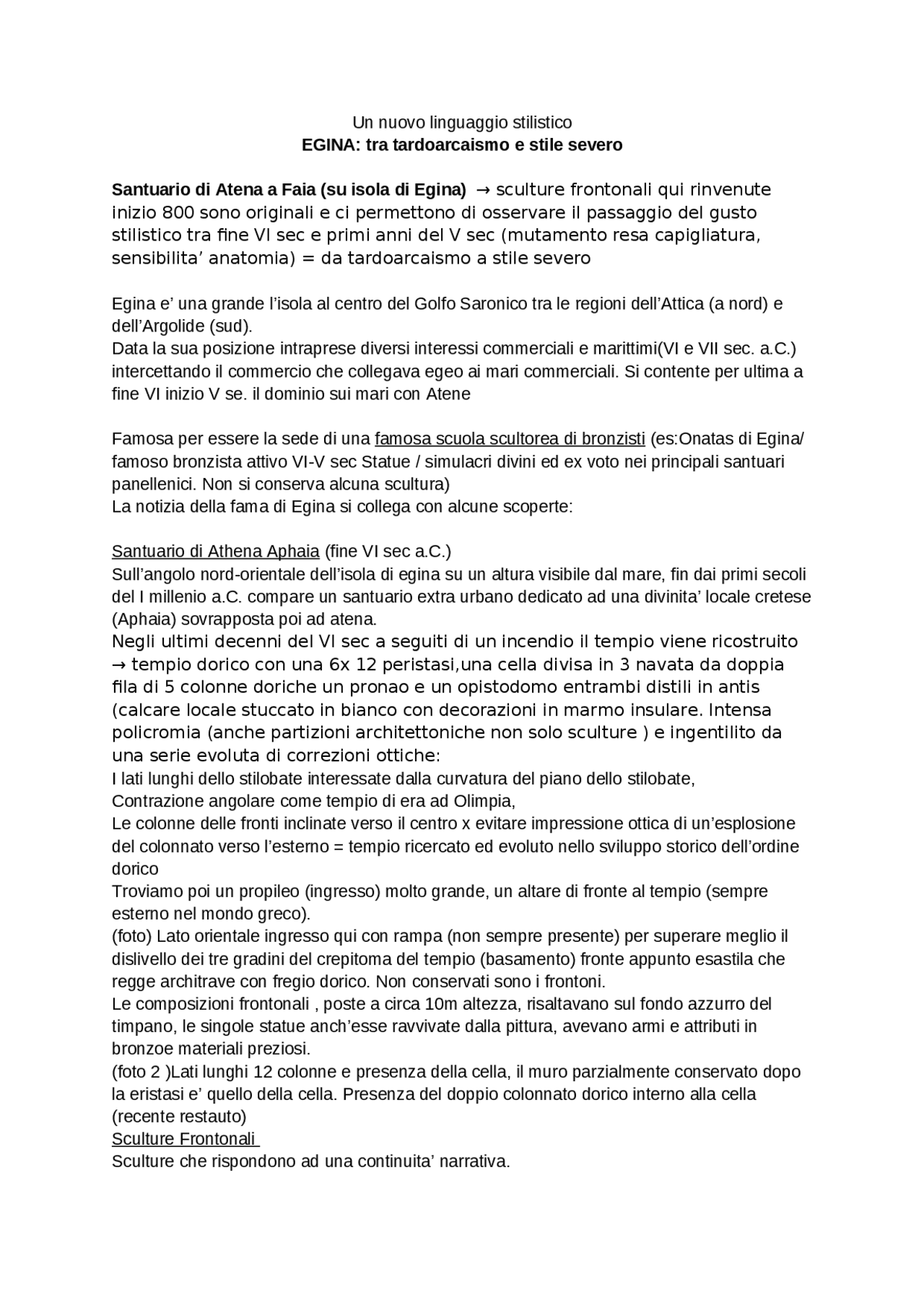 EGINA: tra tardoarcaismo e stile severo | Appunti di Storia Antica ...