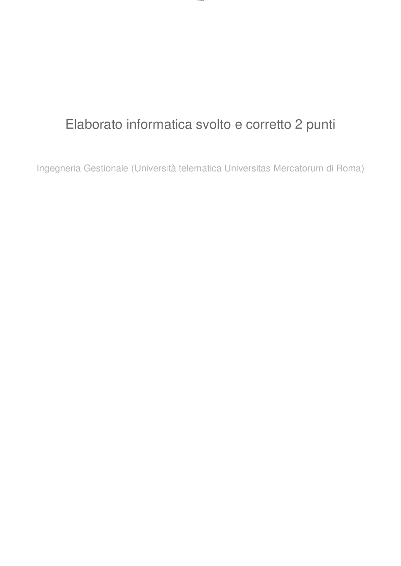 Elaborato Algebra Modulare Prove Desame Di Elementi Di Informatica