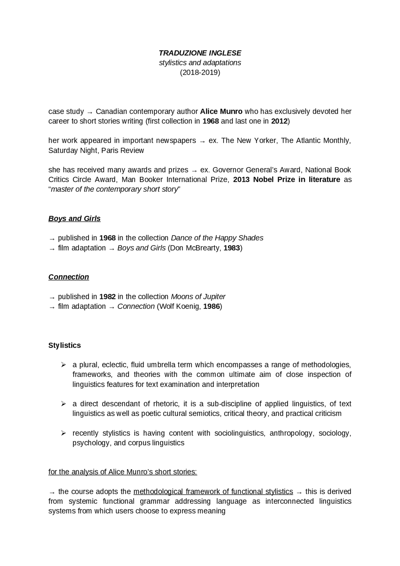 Lingua E Traduzione Inglese Appunti Di Lingua Inglese Docsity