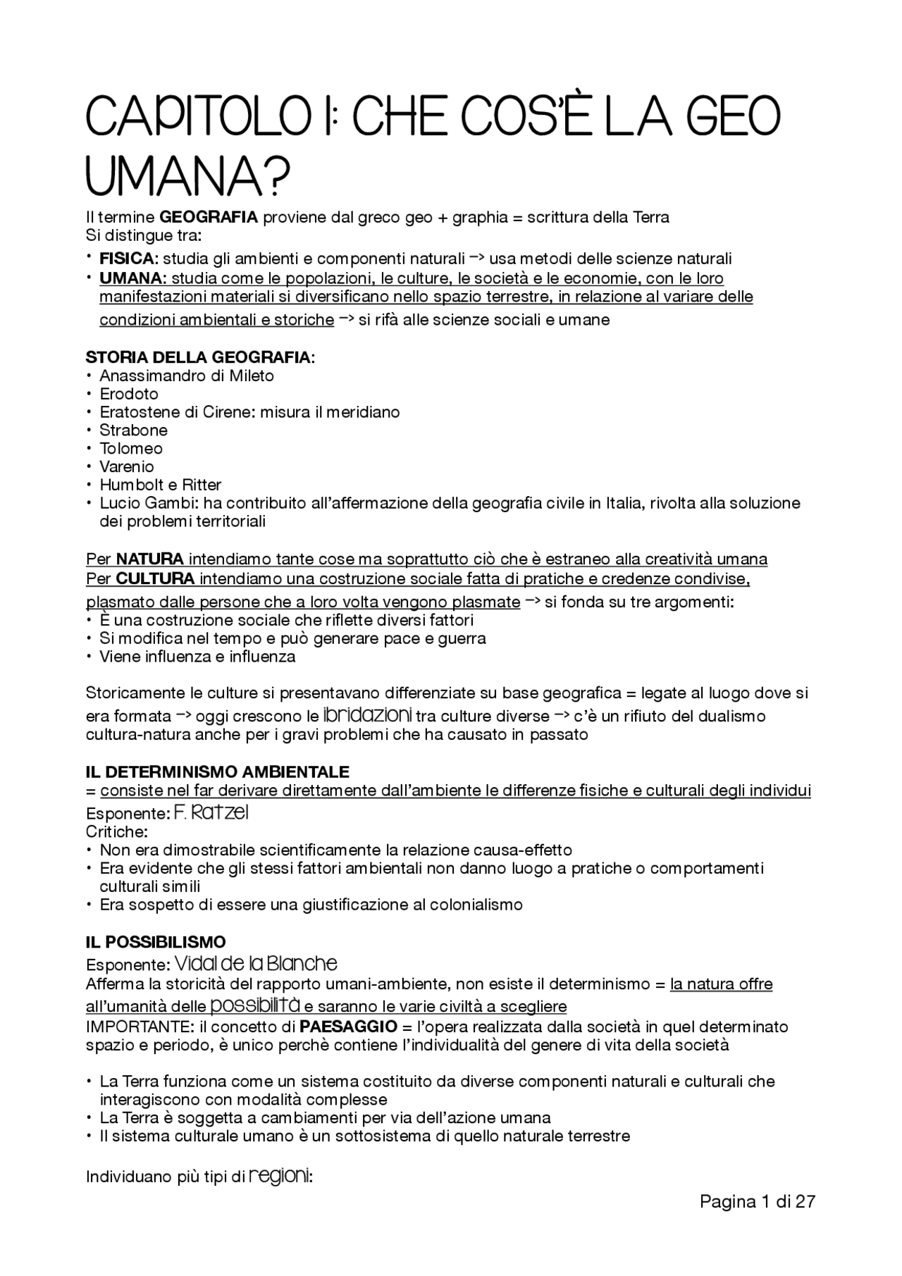 Geografia Umana Un Approccio Visuale Sintesi Del Corso Di Geografia