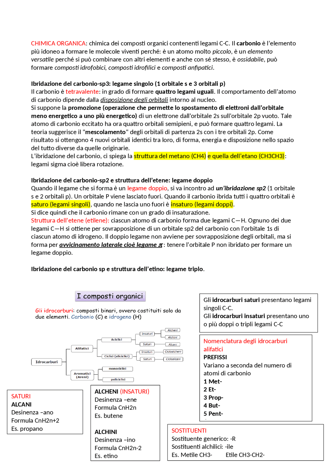 Riassunto Chimica Organica Sintesi Del Corso Di Biochimica Docsity