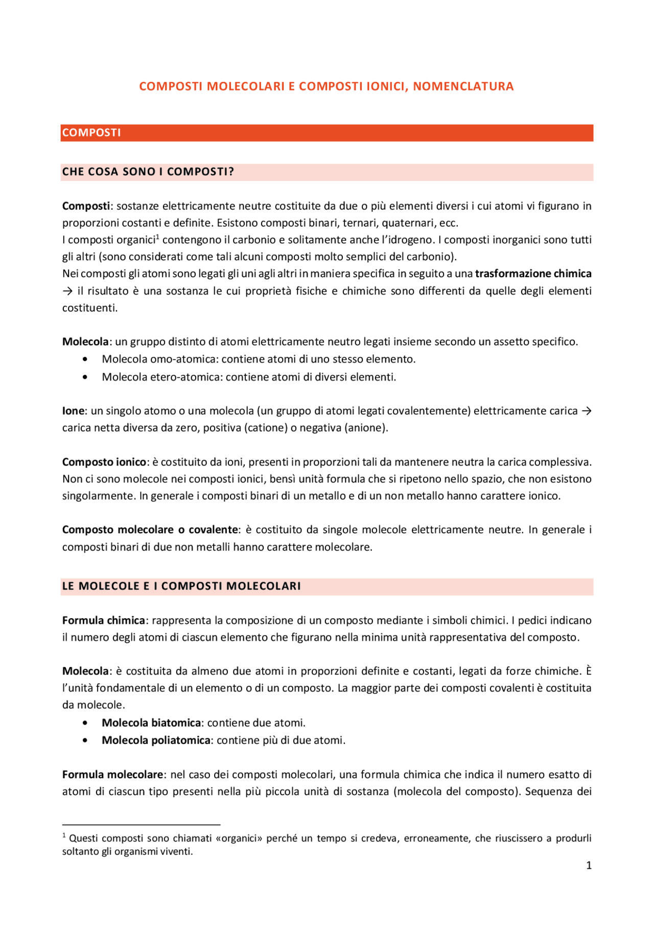 Composti Molecolari E Ionici Nomenclatura Formula Legame Cationi E
