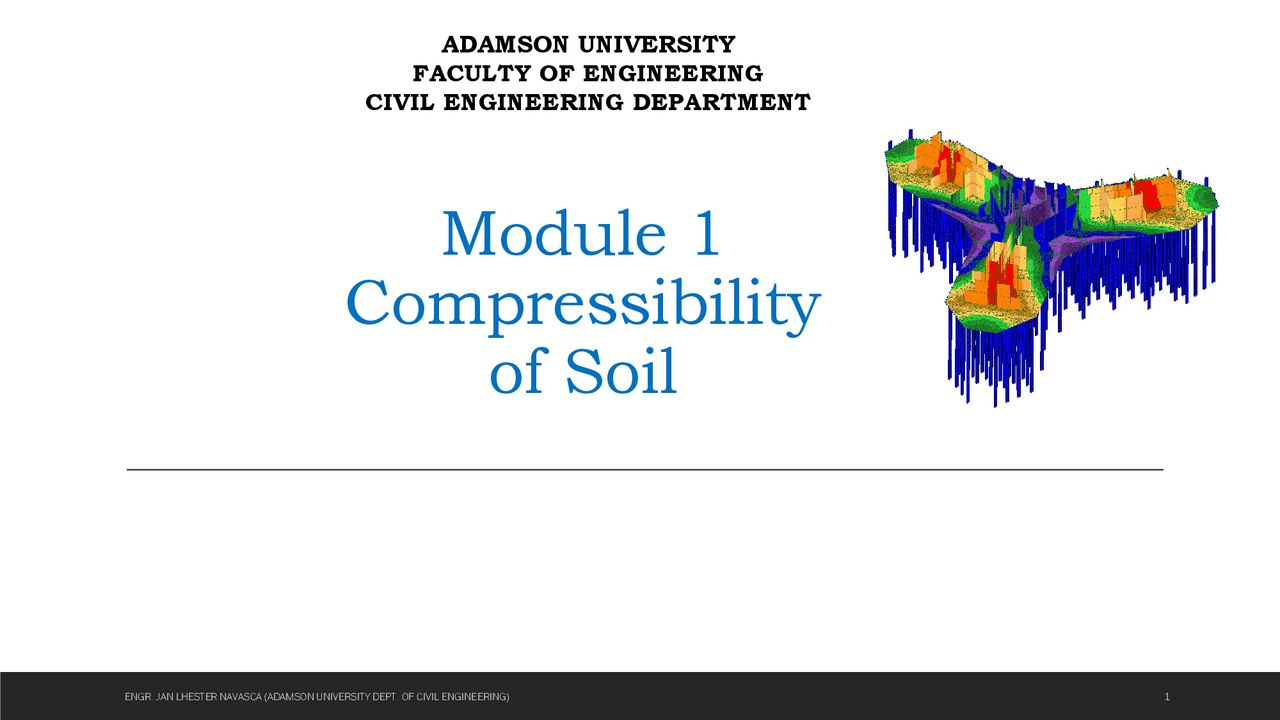 Soil's Compressibility | Slides Engineering Geology | Docsity