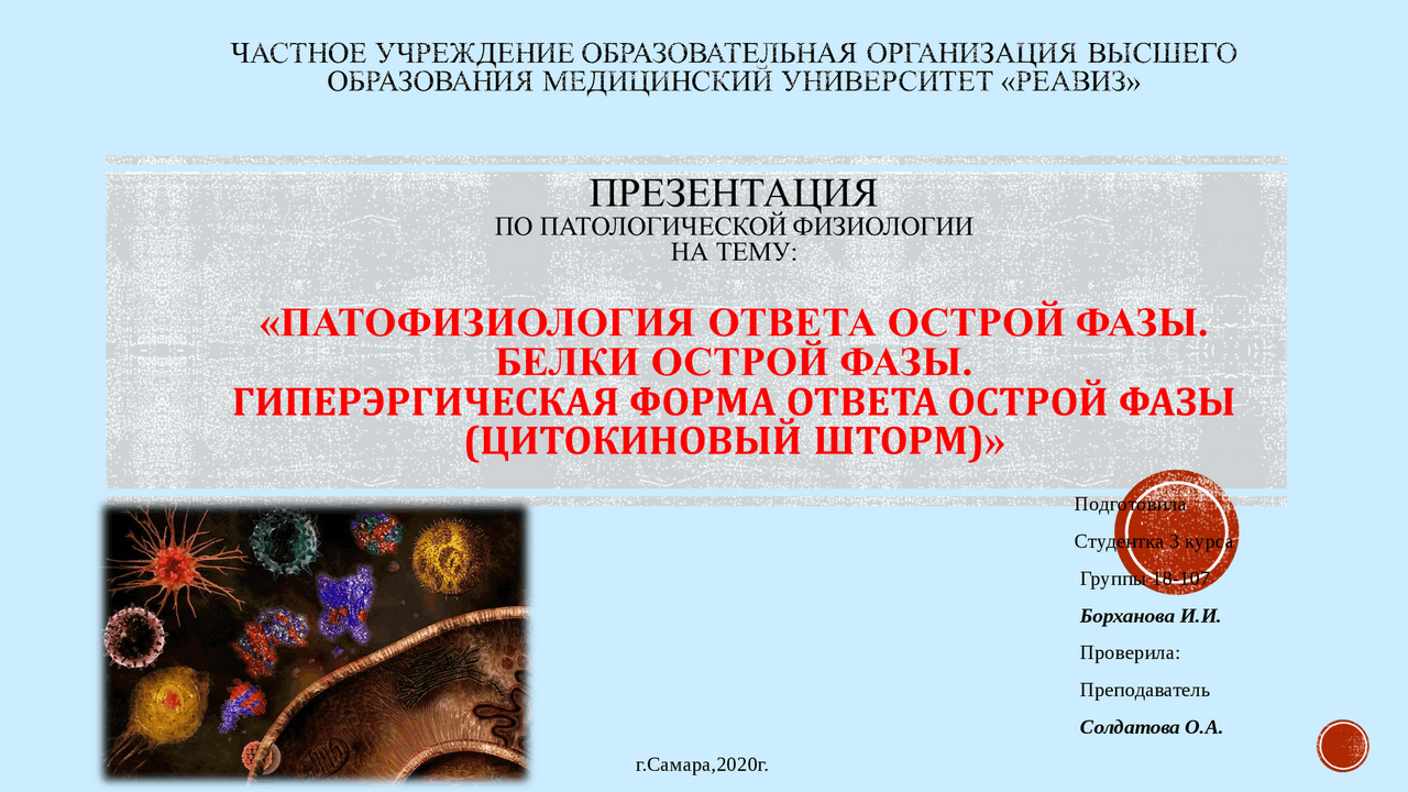Презентация по теме по терапии Презентации Терапия Docsity
