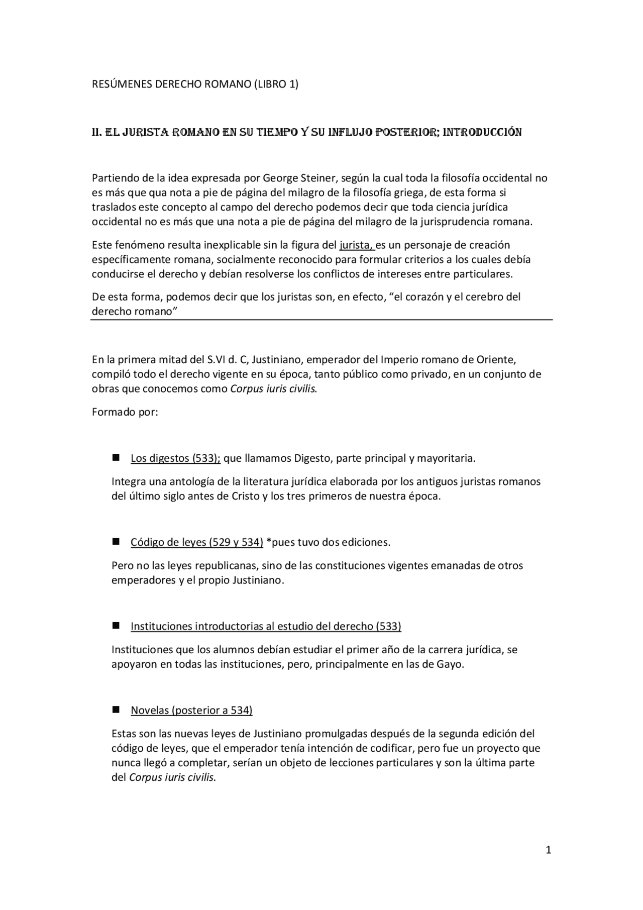 Resumen Primer Parcial Resúmenes De Derecho Romano Docsity