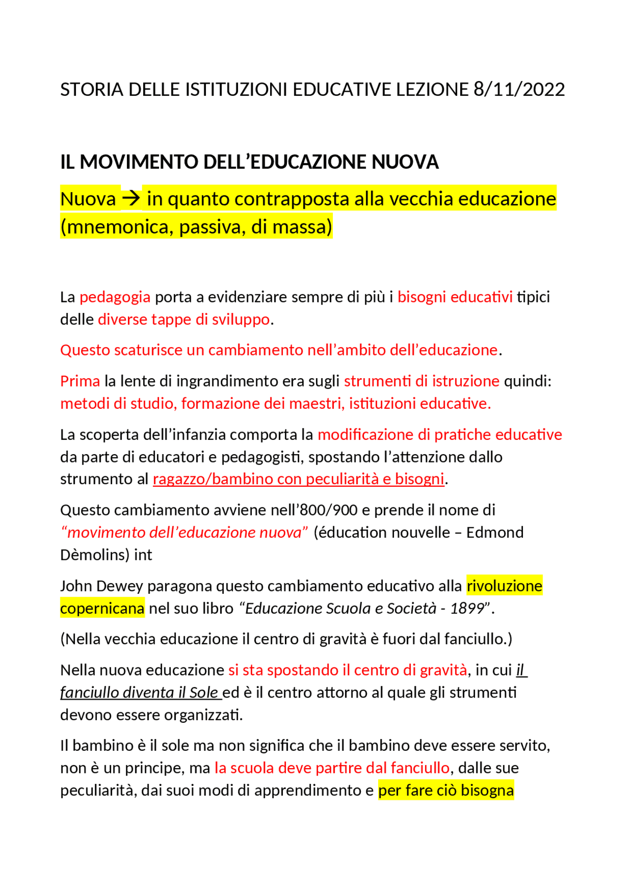 Storia Delle Istituzioni Educative 2022 Appunti Di Storia Delle