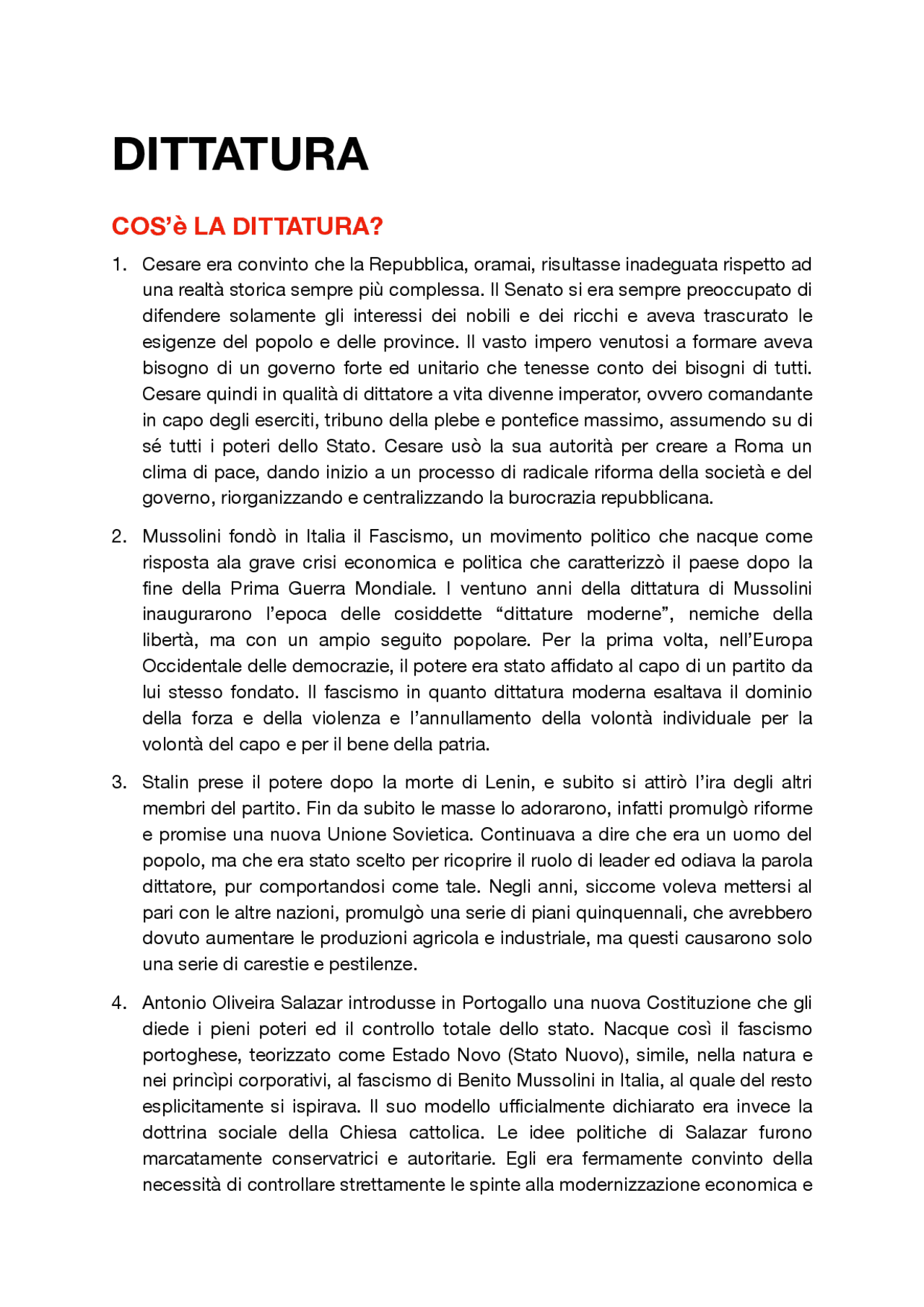 Ricerca Sulla Dittatura Guide Progetti E Ricerche Di Storia Docsity
