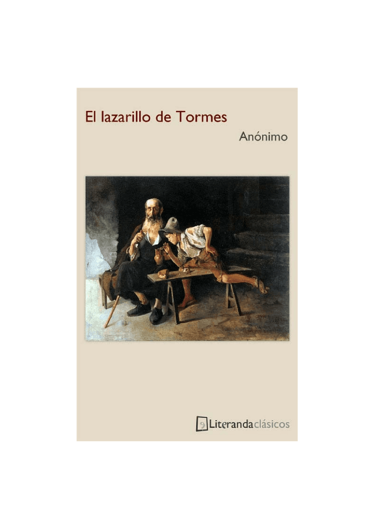 Lazarillo de tormes libro | Apuntes de Lengua y Literatura | Docsity