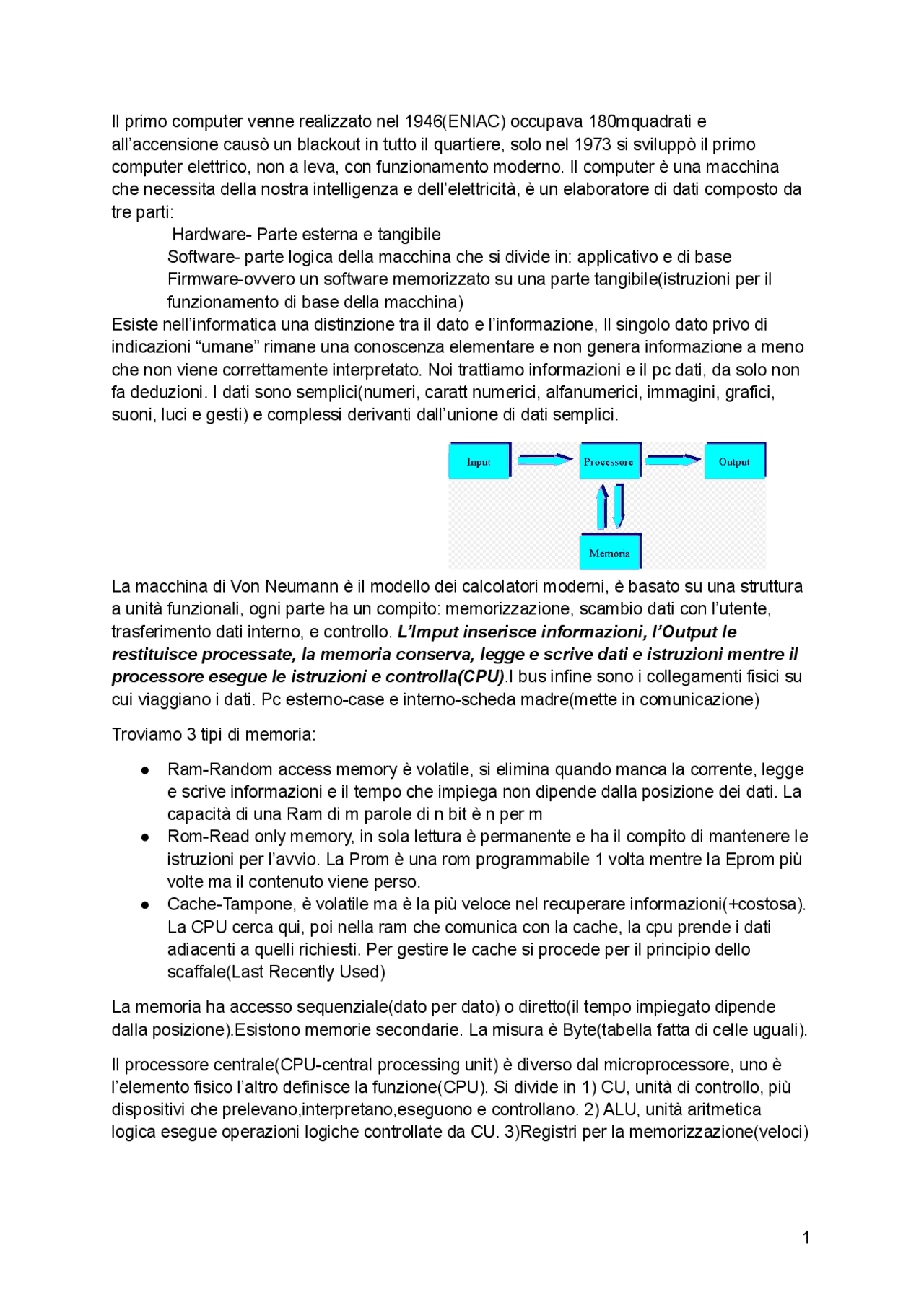 Tutto ciò che c'è da sapere per superare in sole 20 pagine l'esame di informatica. | Appunti di ...