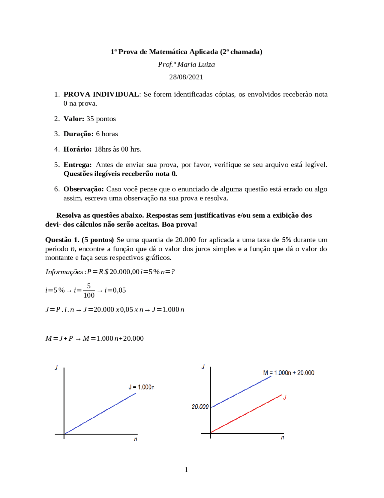 Resolução De Lista De Exercicio Provas Estatística Aplicada Docsity