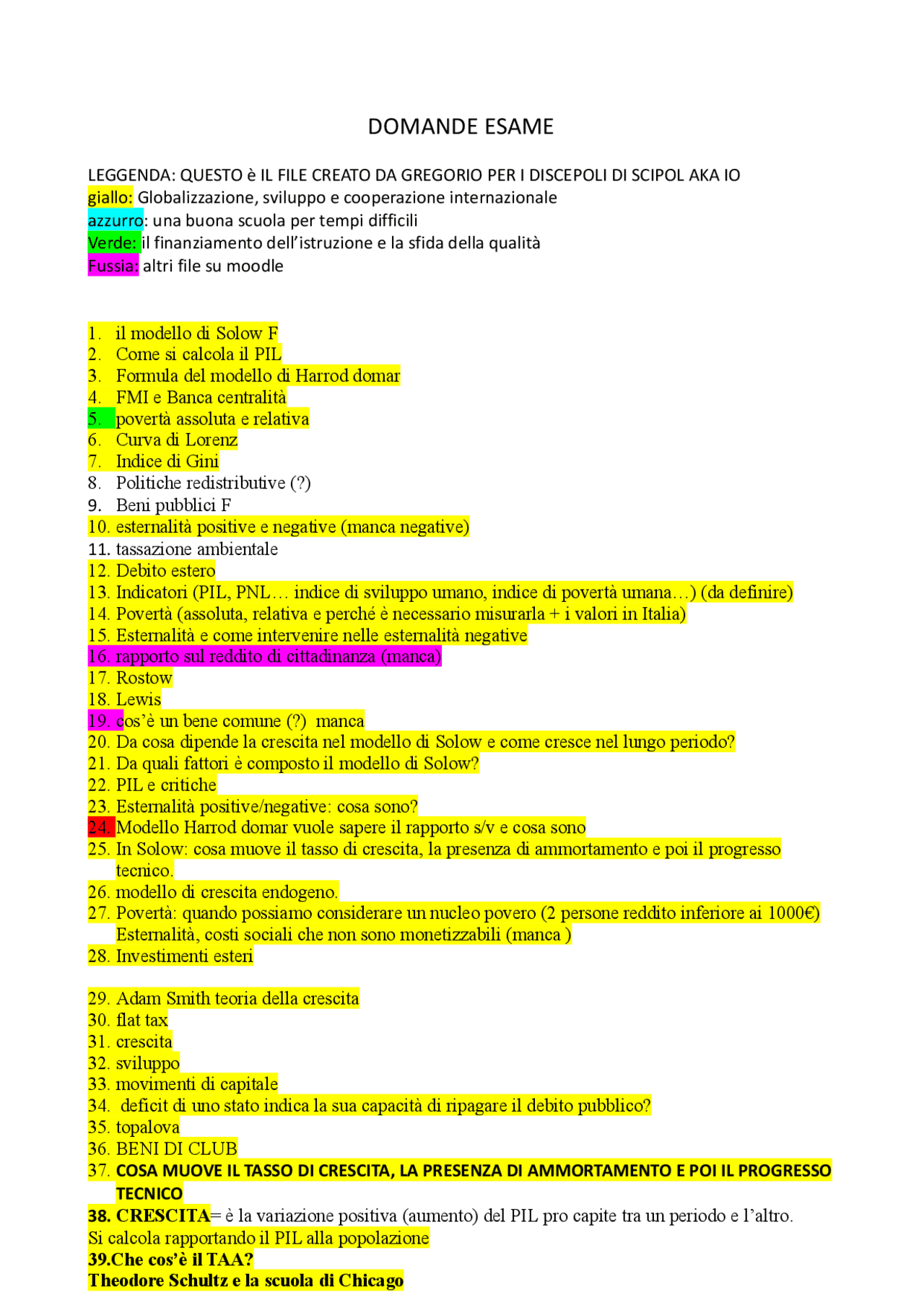 100% delle domande che potrà fare all'esame con risposta | Schemi e mappe concettuali di ...