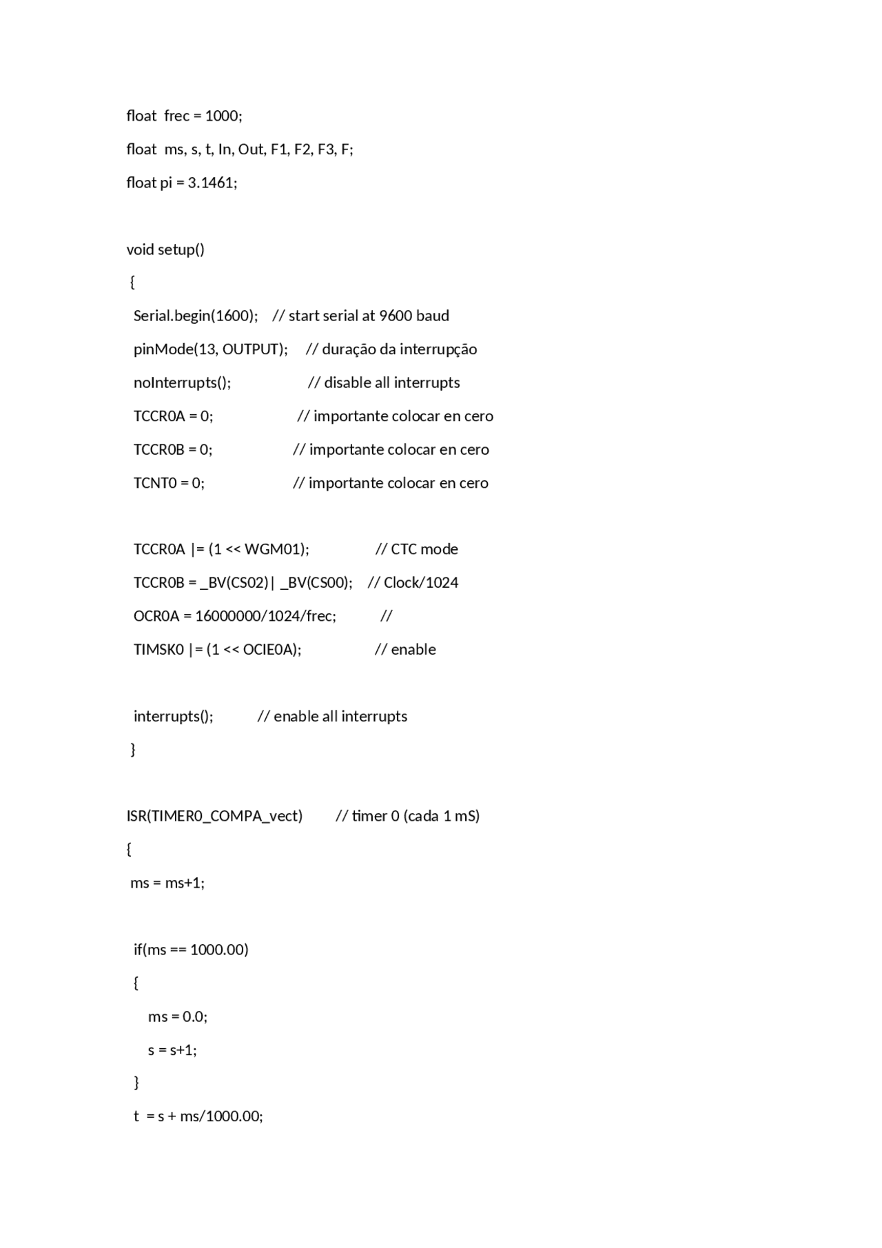 Programación de interrupciones en Arduino | Exercises of Microcontrollers | Docsity