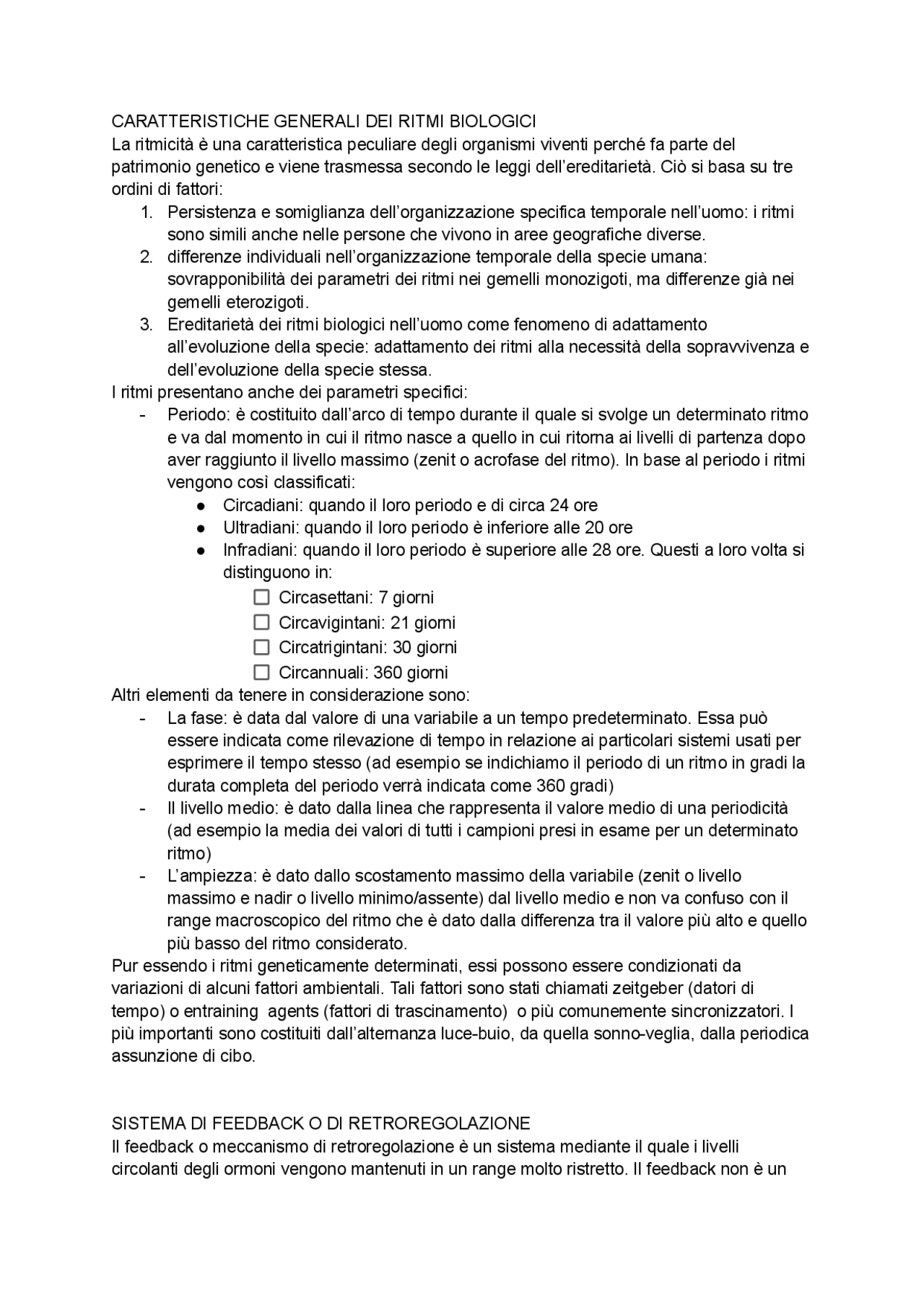Riassunto Endocrinologia Appunti Di Endocrinologia Docsity