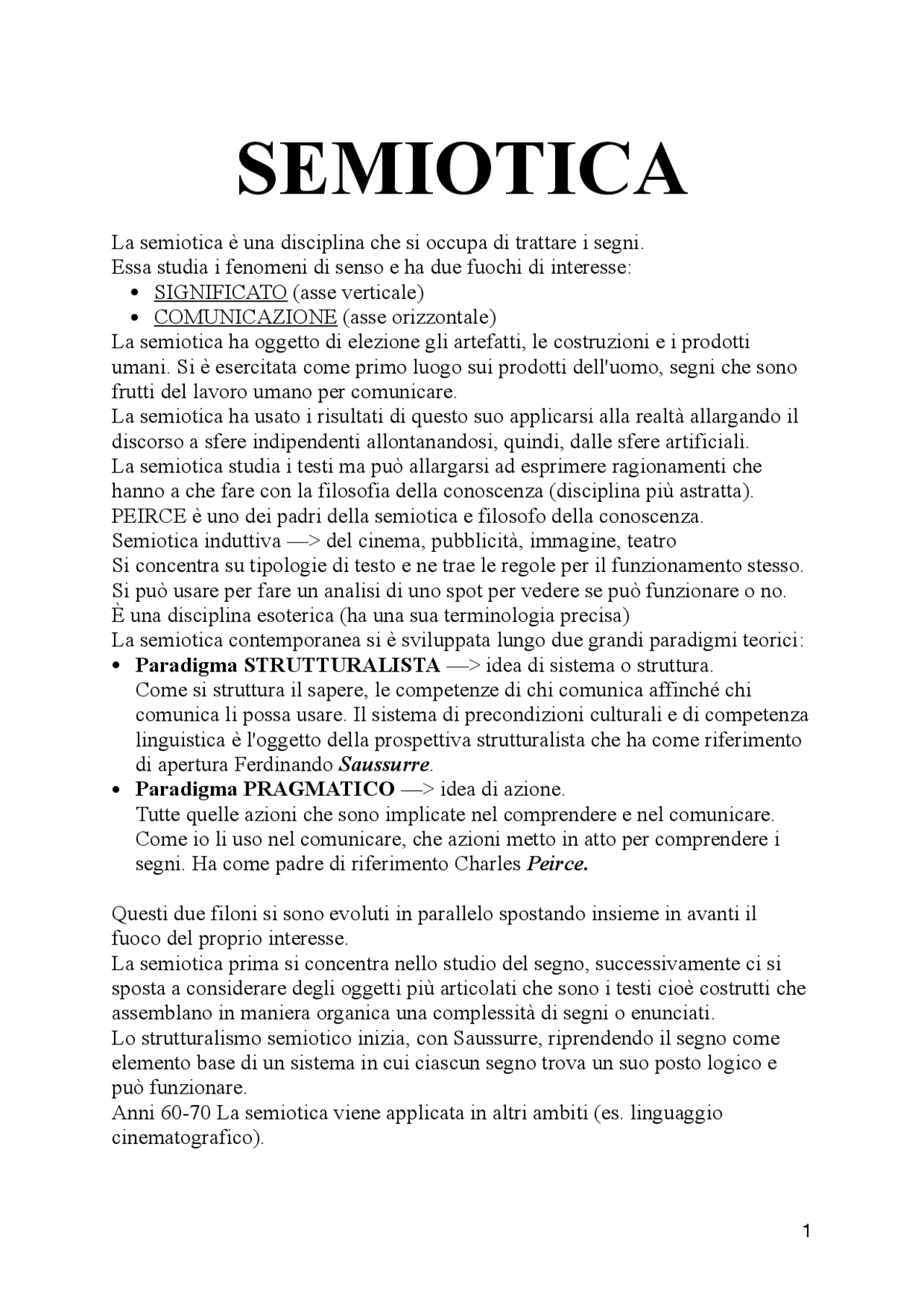 Appunti Lezioni Semiotica Appunti Di Semiotica Docsity