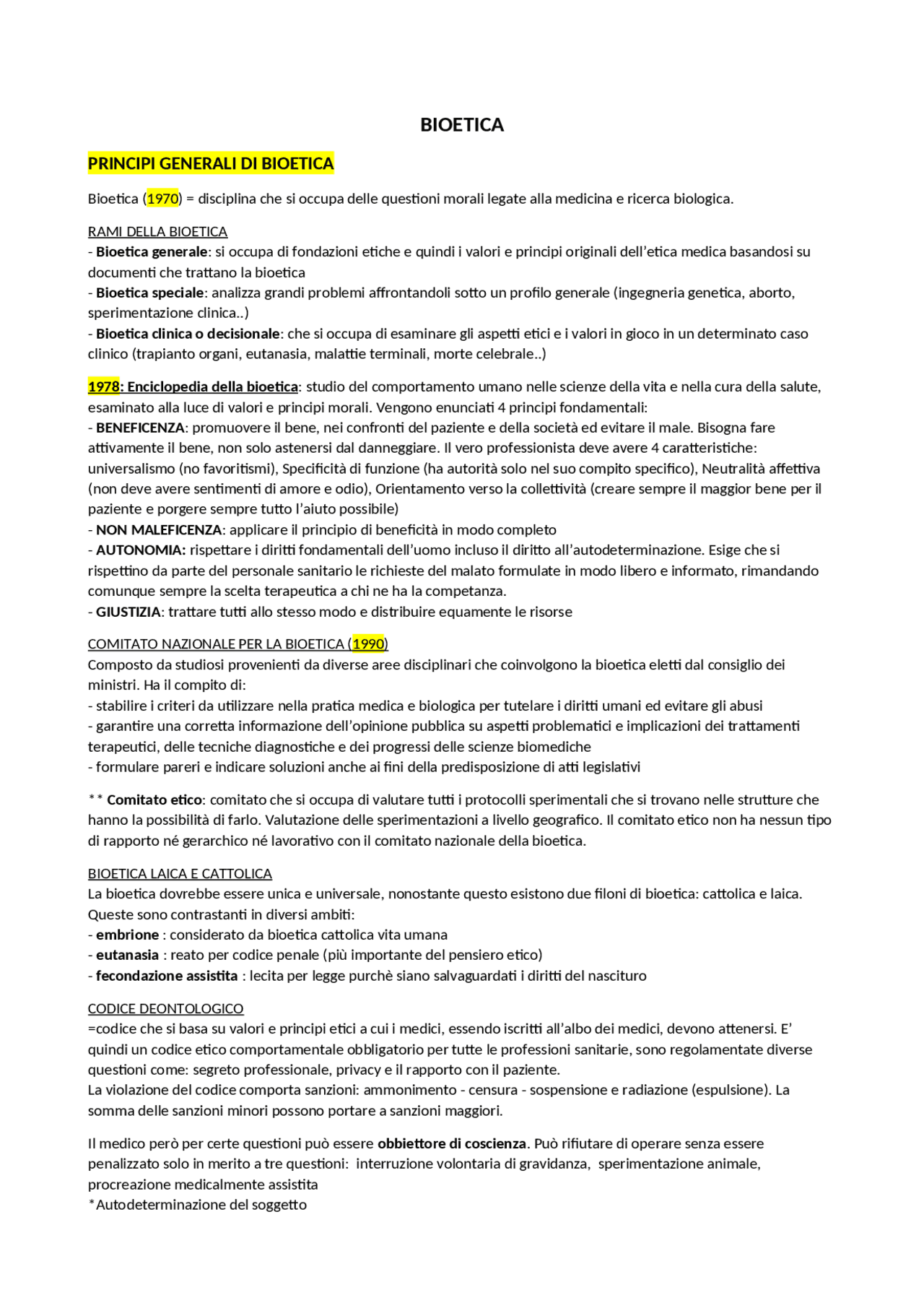 Appunti Bioetica Completi Schemi E Mappe Concettuali Di Bioetica