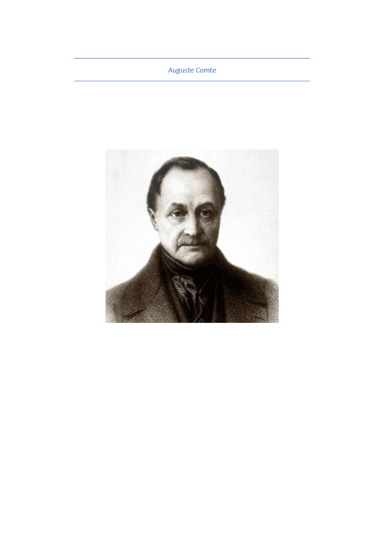 Auguste Comte Appunti Completi Slide Di Filosofia Docsity