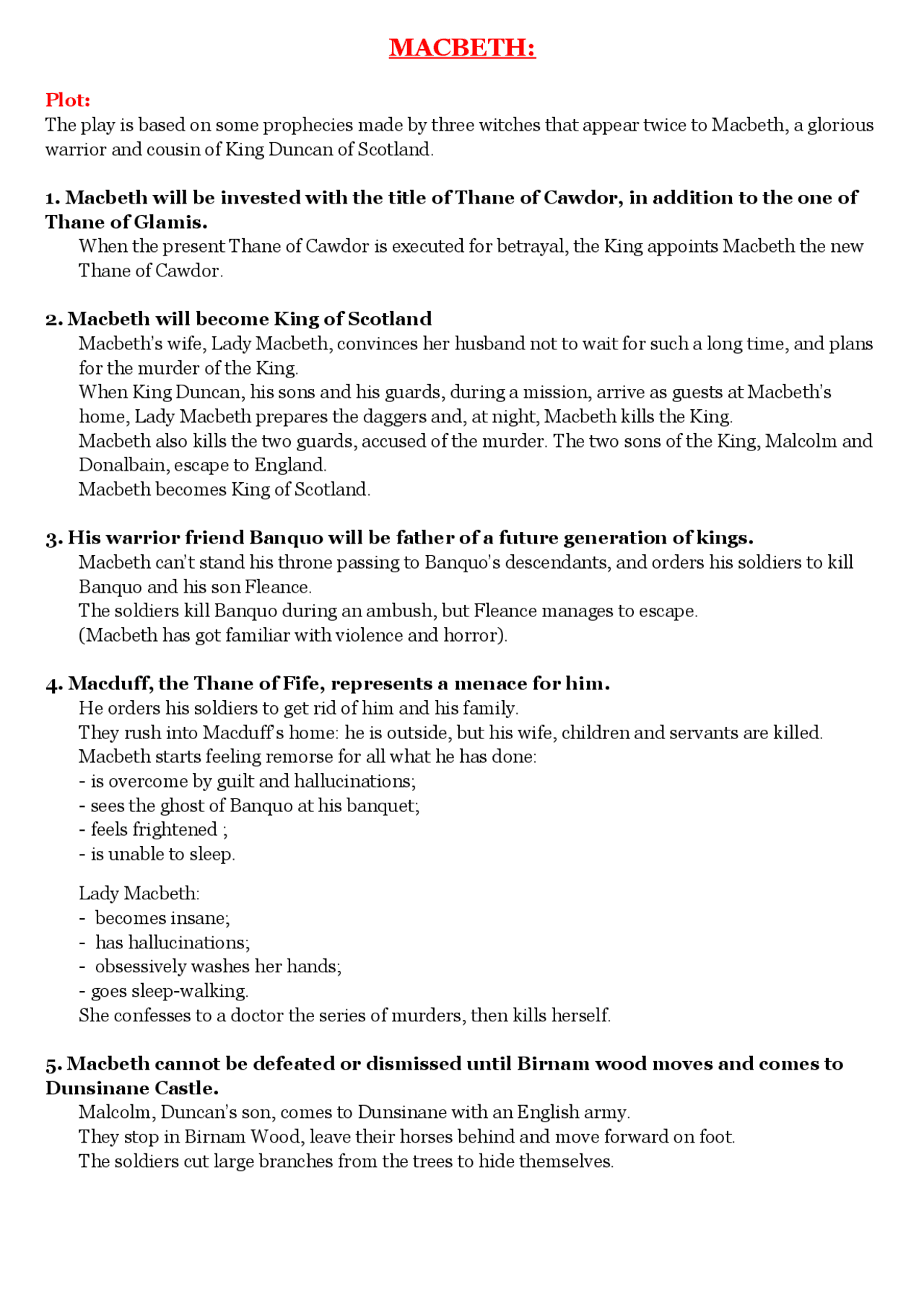 Macbeth And Romeo And Juliet Dispense Di Inglese Docsity