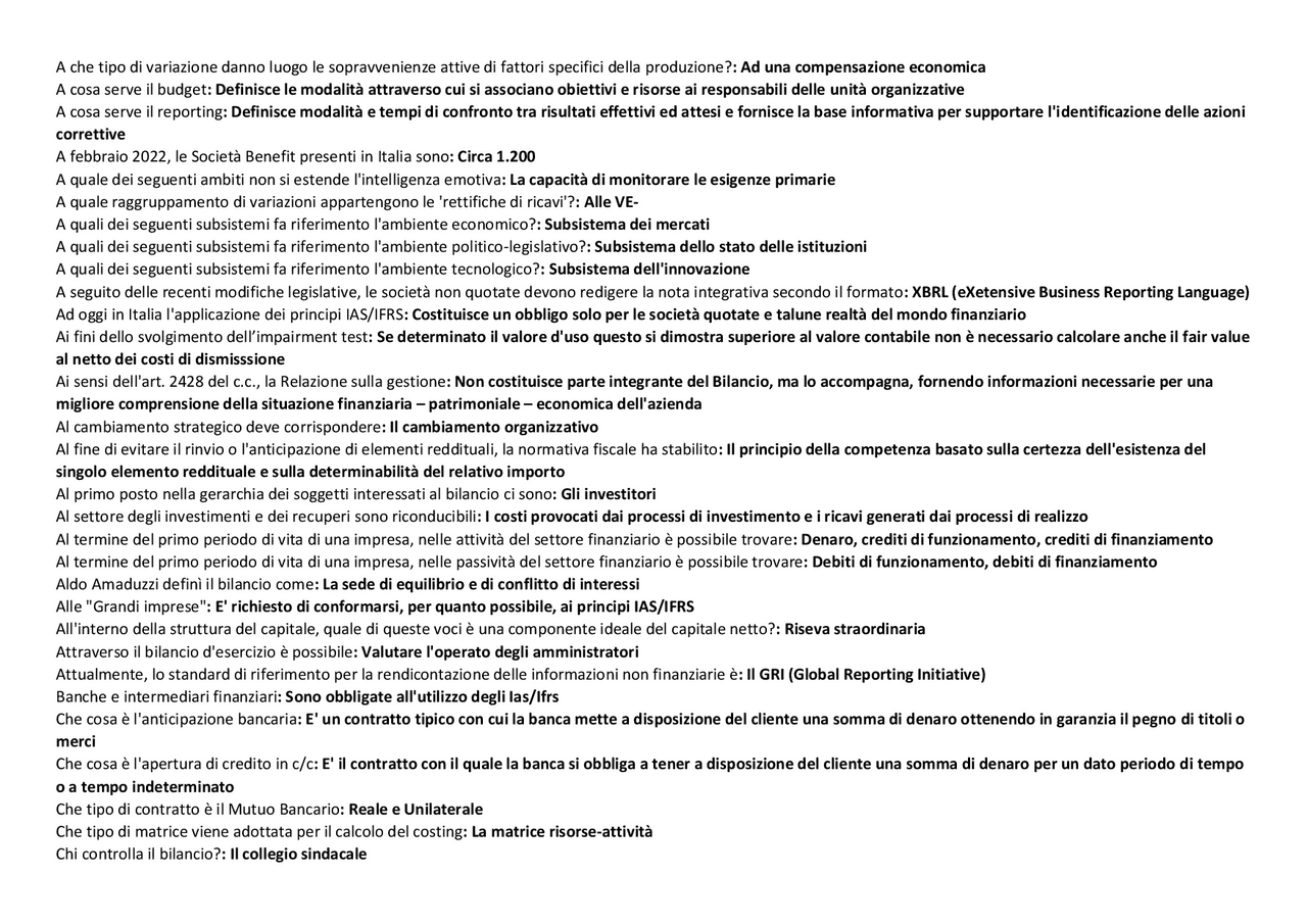 Sistemi Di Reporting Programmazione E Controllo Lm 56 Scienze