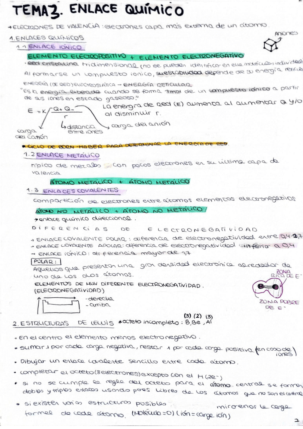 TEMA 3 QUÍMICA GENERAL | Apuntes de Química | Docsity