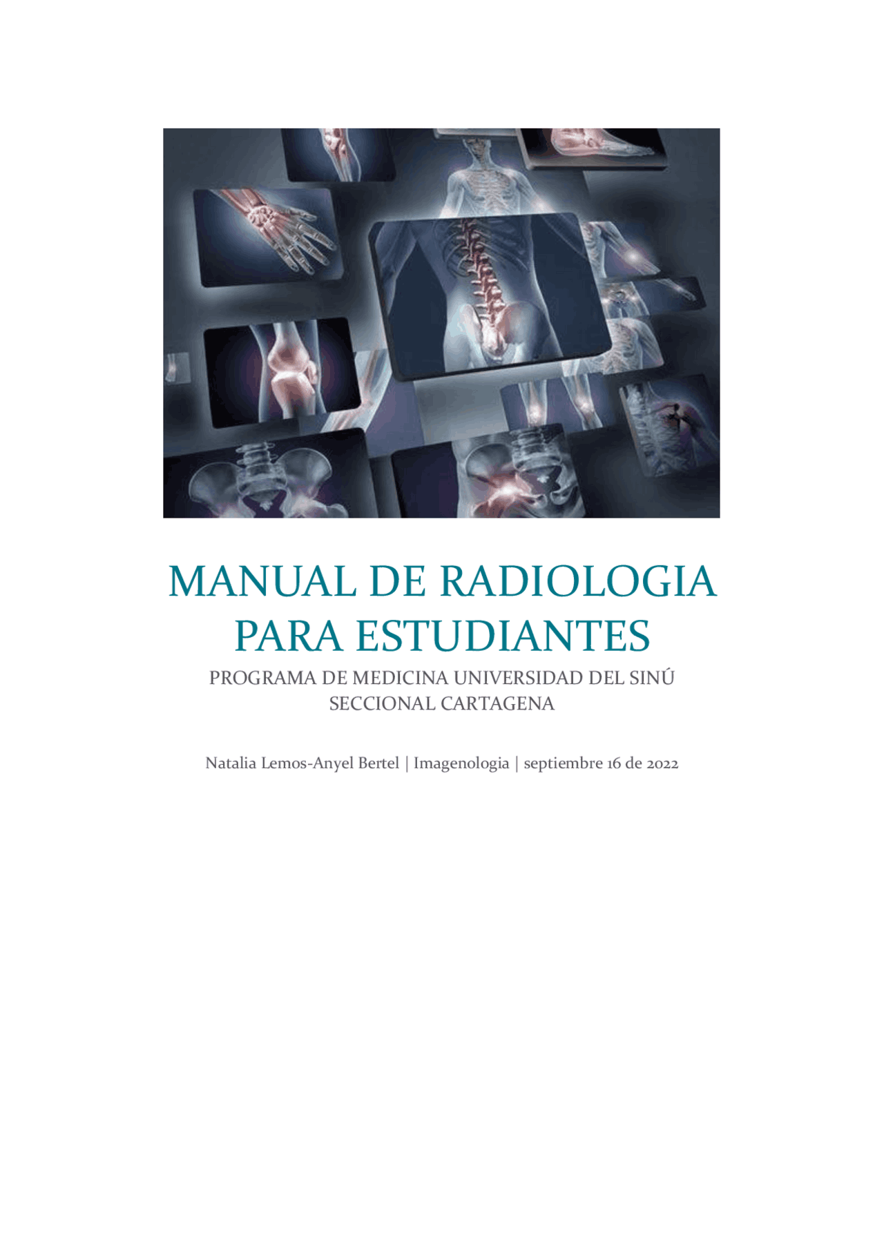 Manual De Radiología Resúmenes De Imagenología Docsity