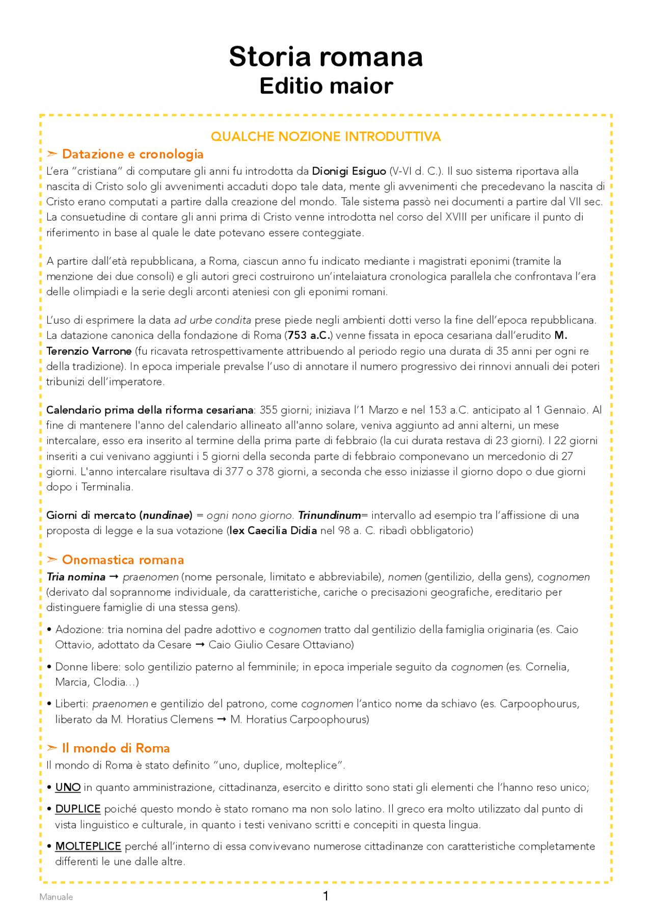 Riassunto completo del libro "Storia romana. Editio maior" | Schemi e mappe concettuali di ...