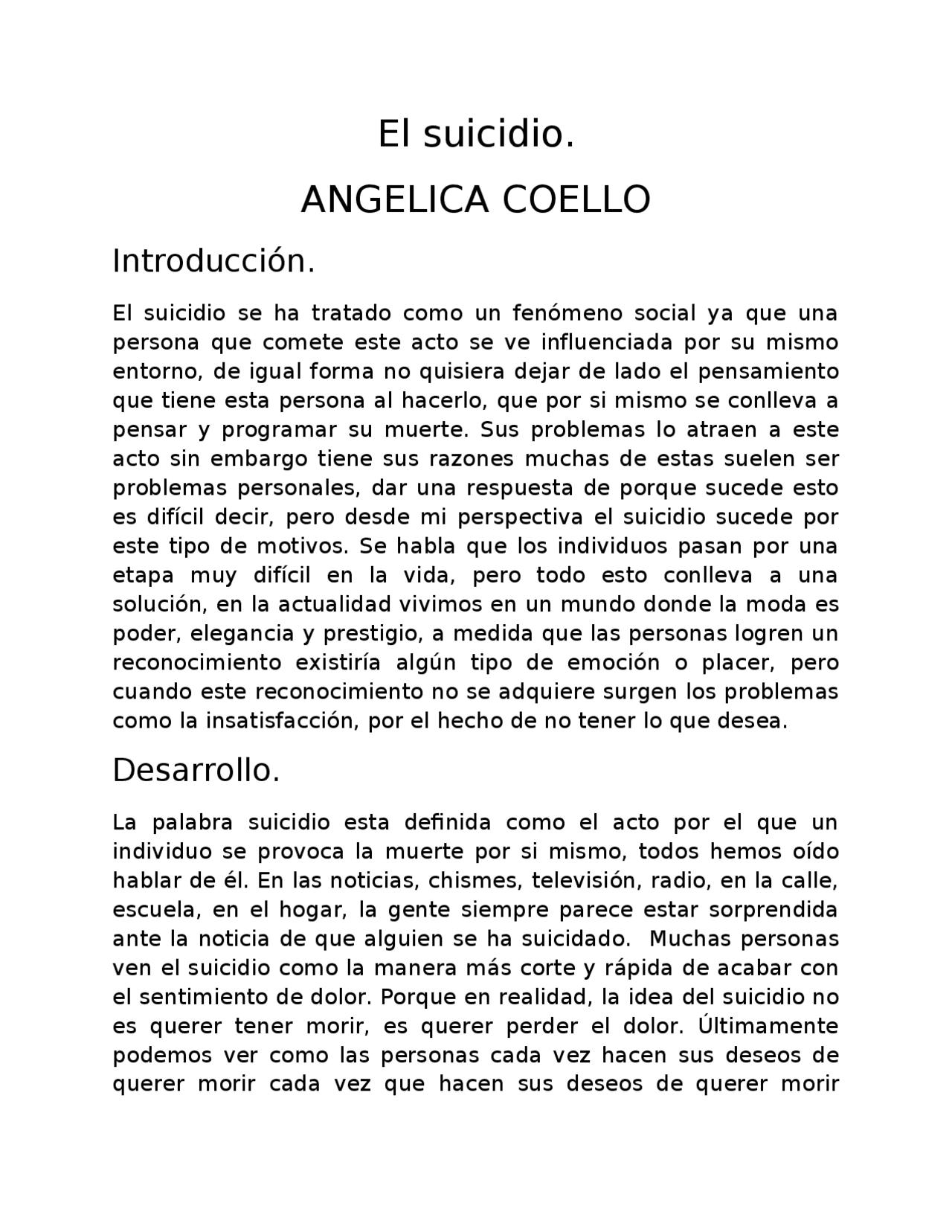 El suicidio ensayo hecho por Angelica Coello | Resúmenes de Psicología ...
