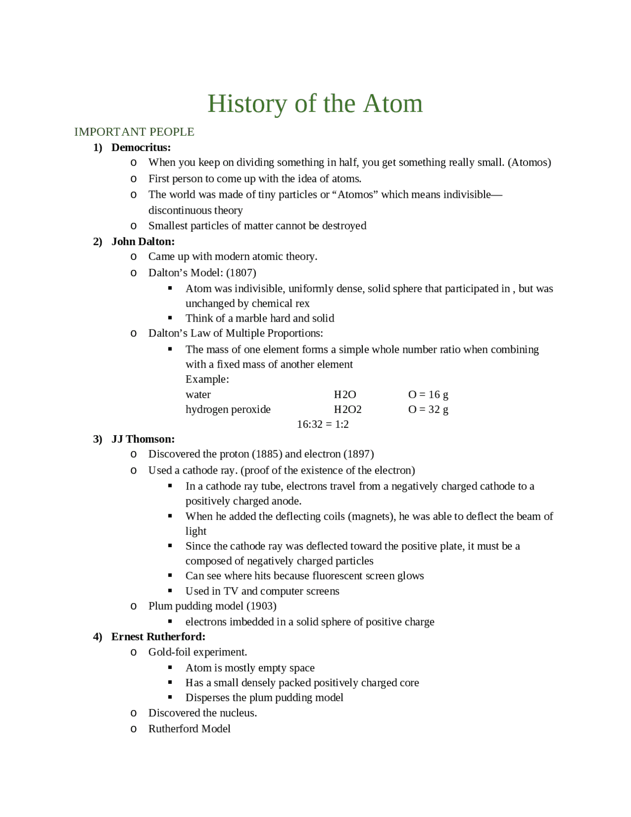 Atomic Unit AP Chemistry | Study notes Chemistry | Docsity