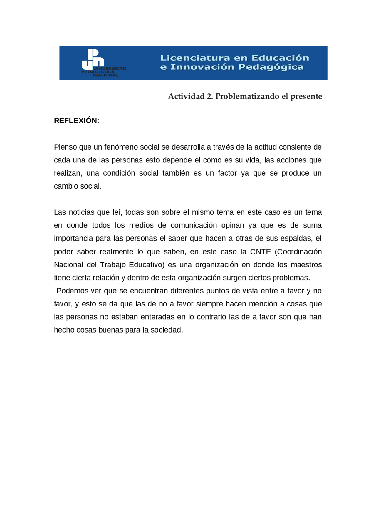 Reflexión Actividad 1 Upn Apuntes De Histología Docsity