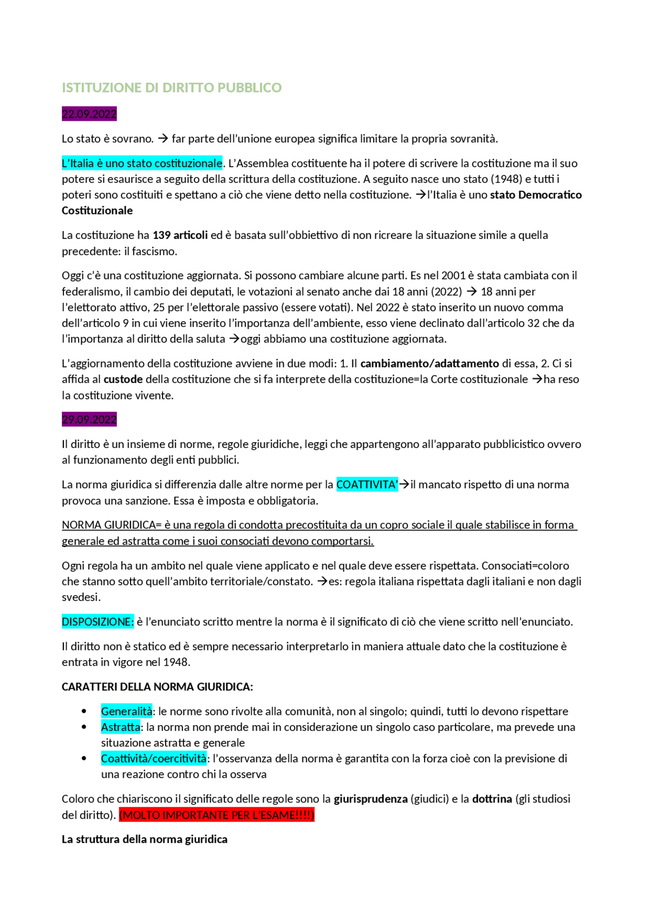 Istituzione Di Diritto Pubblico Appunti Appunti Di Diritto Pubblico