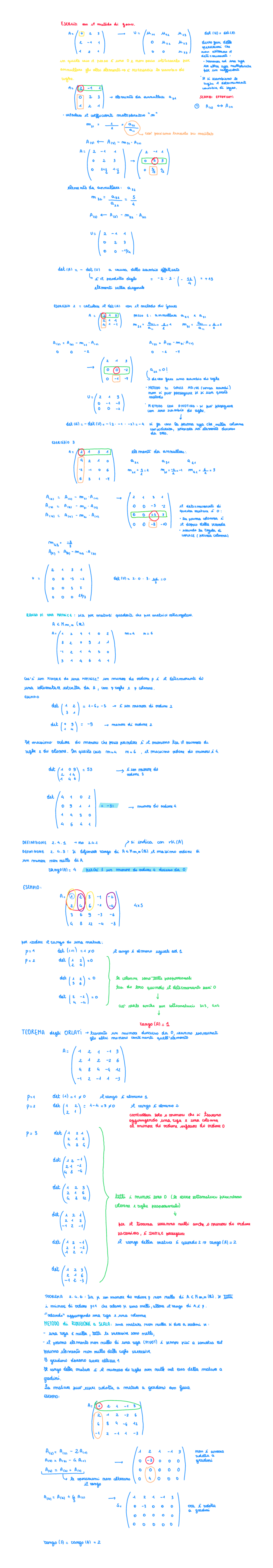 Matrici con il Metodo di Gauss - Esercizi con Soluzioni | Esercizi di ...