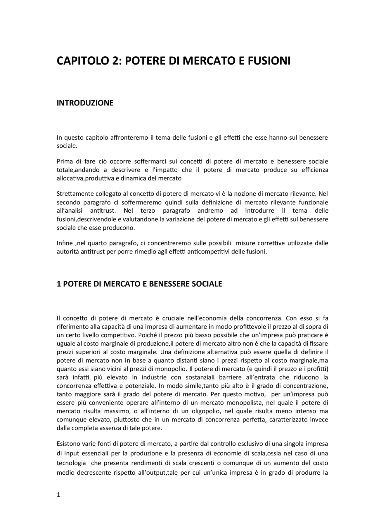 Tesina normativa antistrust, secondo capitolo fusioni | Tesi di laurea ...