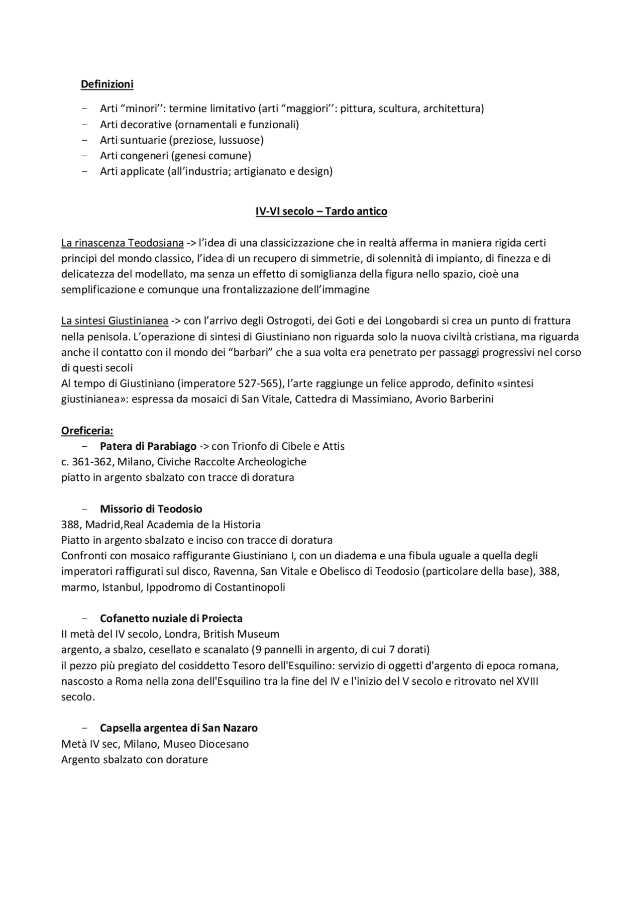 Schemi Opere Storia Delle Arti Applicate Schemi E Mappe Concettuali