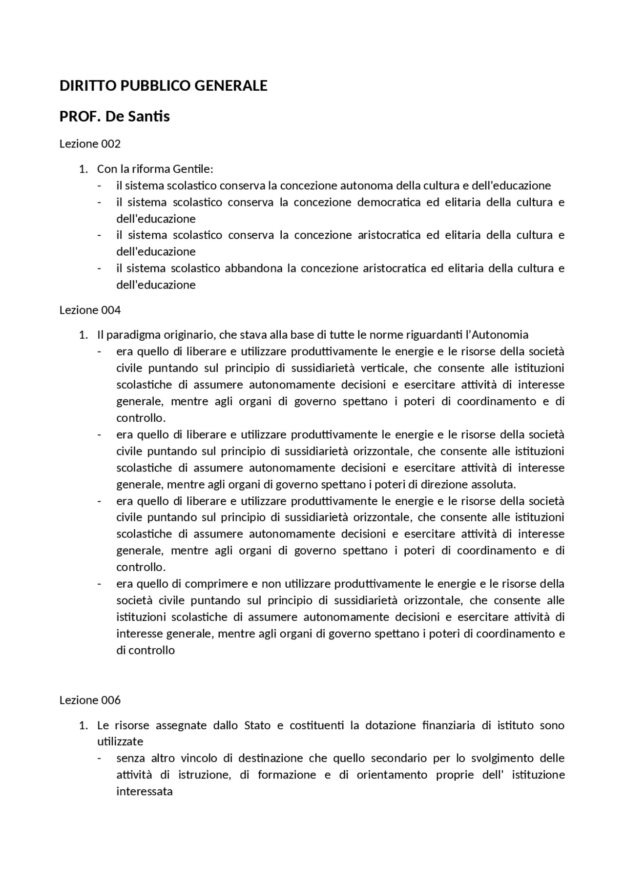 Diritto pubblico esercitazione | Esercizi di Diritto Pubblico | Docsity