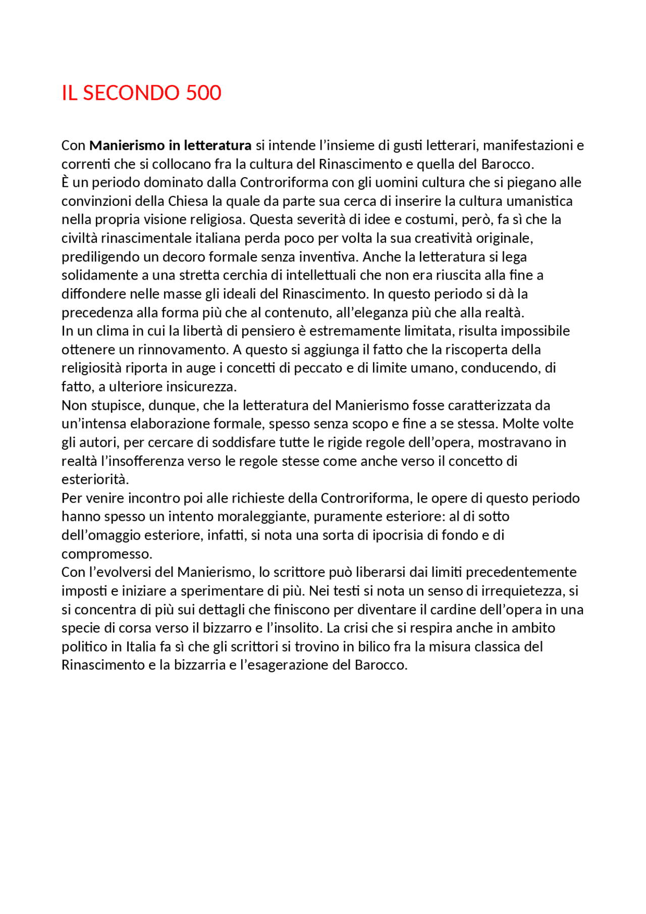 Appunti Di Italiano Appunti Di Italiano Docsity