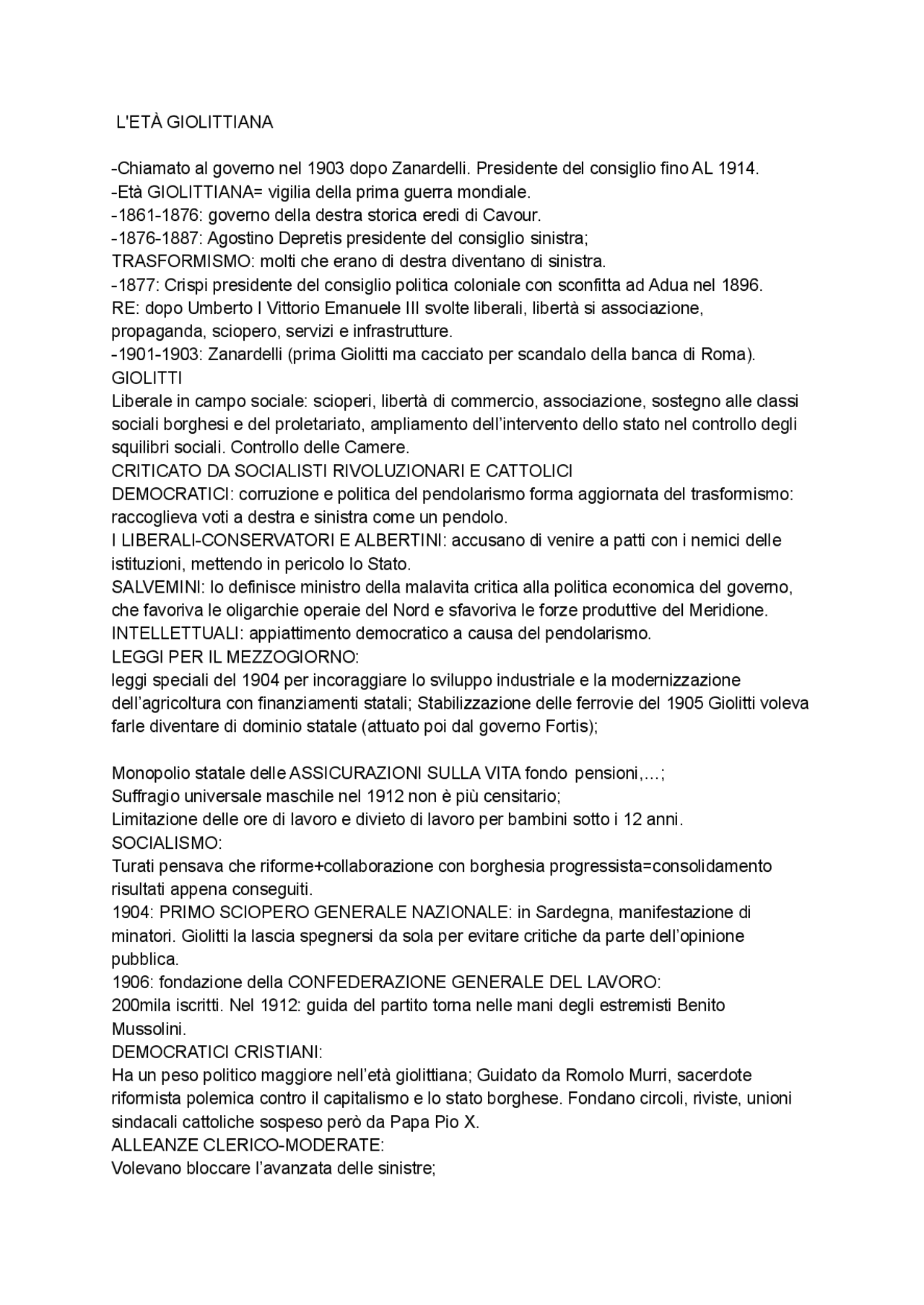 Schemi Completi Storia 5 Superiore Appunti Di Storia Docsity