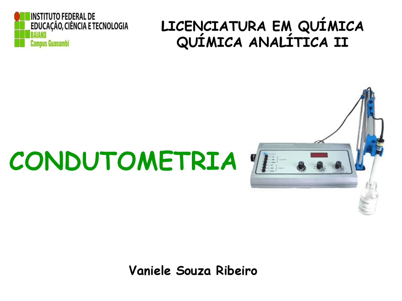 Aula De Condutividade Notas De Aula Química Docsity