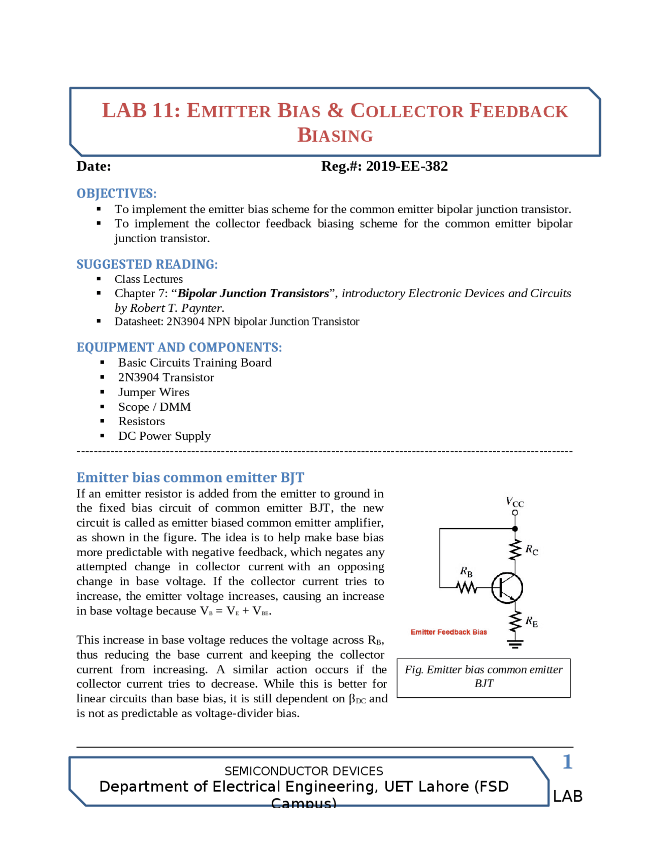 Emitter Base And Emitter Collector Thesis Physics Of Semiconductor