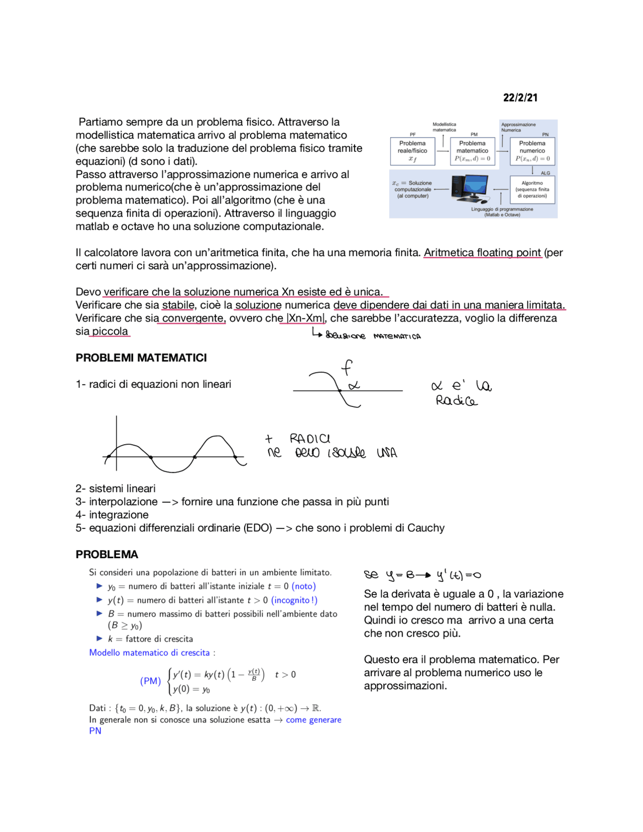 Calcolo Numerico Prima Parte Del Corso Appunti Di Calcolo Numerico