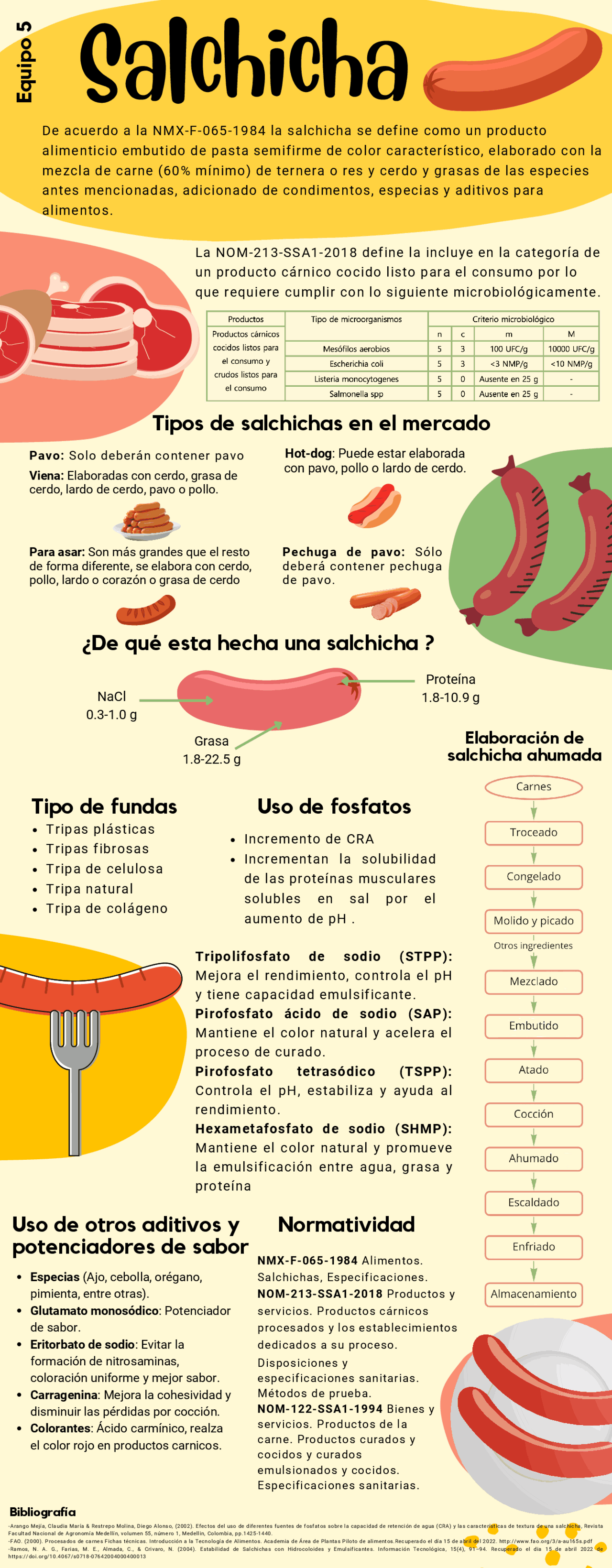 Infografía De Salchicha Esquemas Y Mapas Conceptuales De Química De