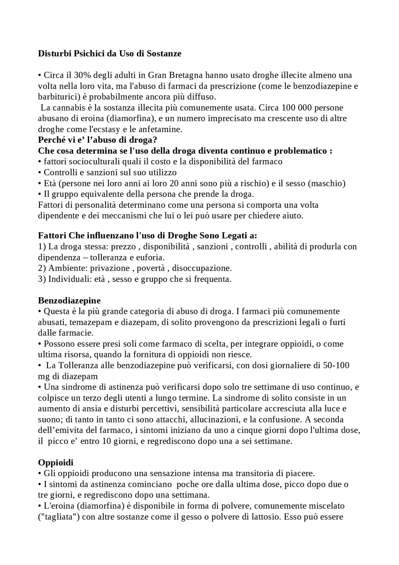 Patologie Psichiatriche Appunti Di Psichiatria Docsity
