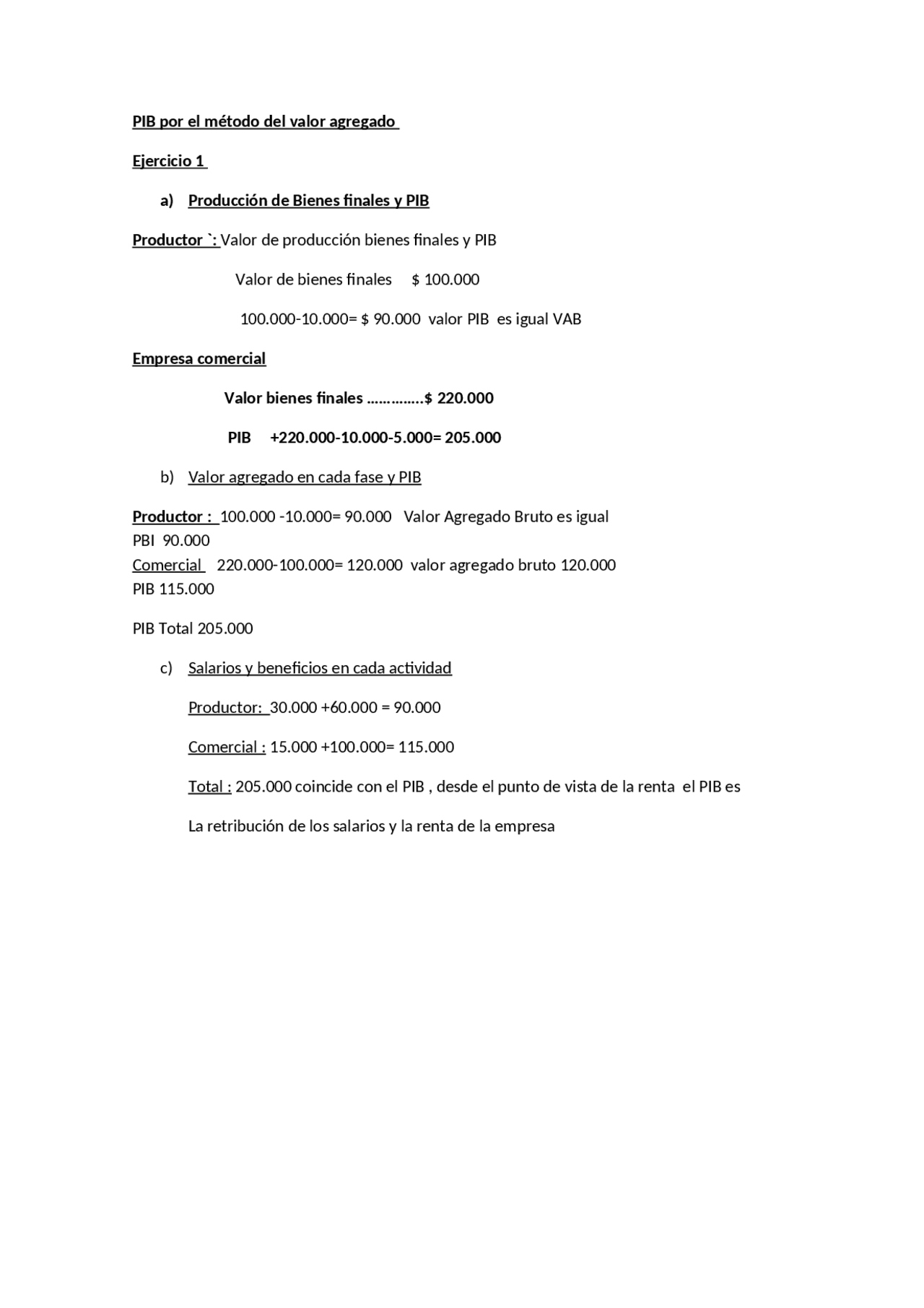 Ejercicio Con Solucion Exámenes De Macroeconomía Docsity